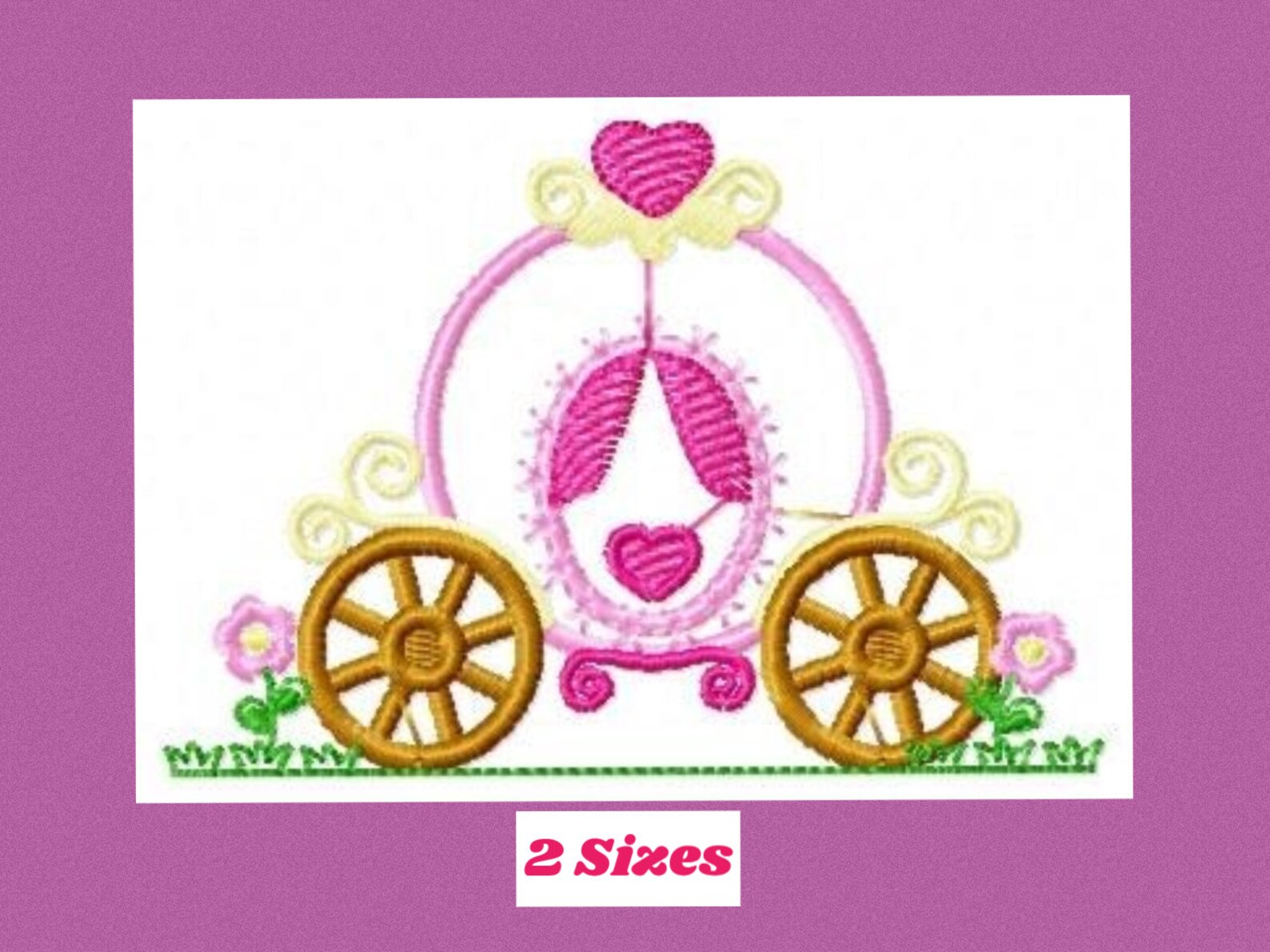Princess Carriage Embroidery Design Princess Embroidery Designs Machine ...