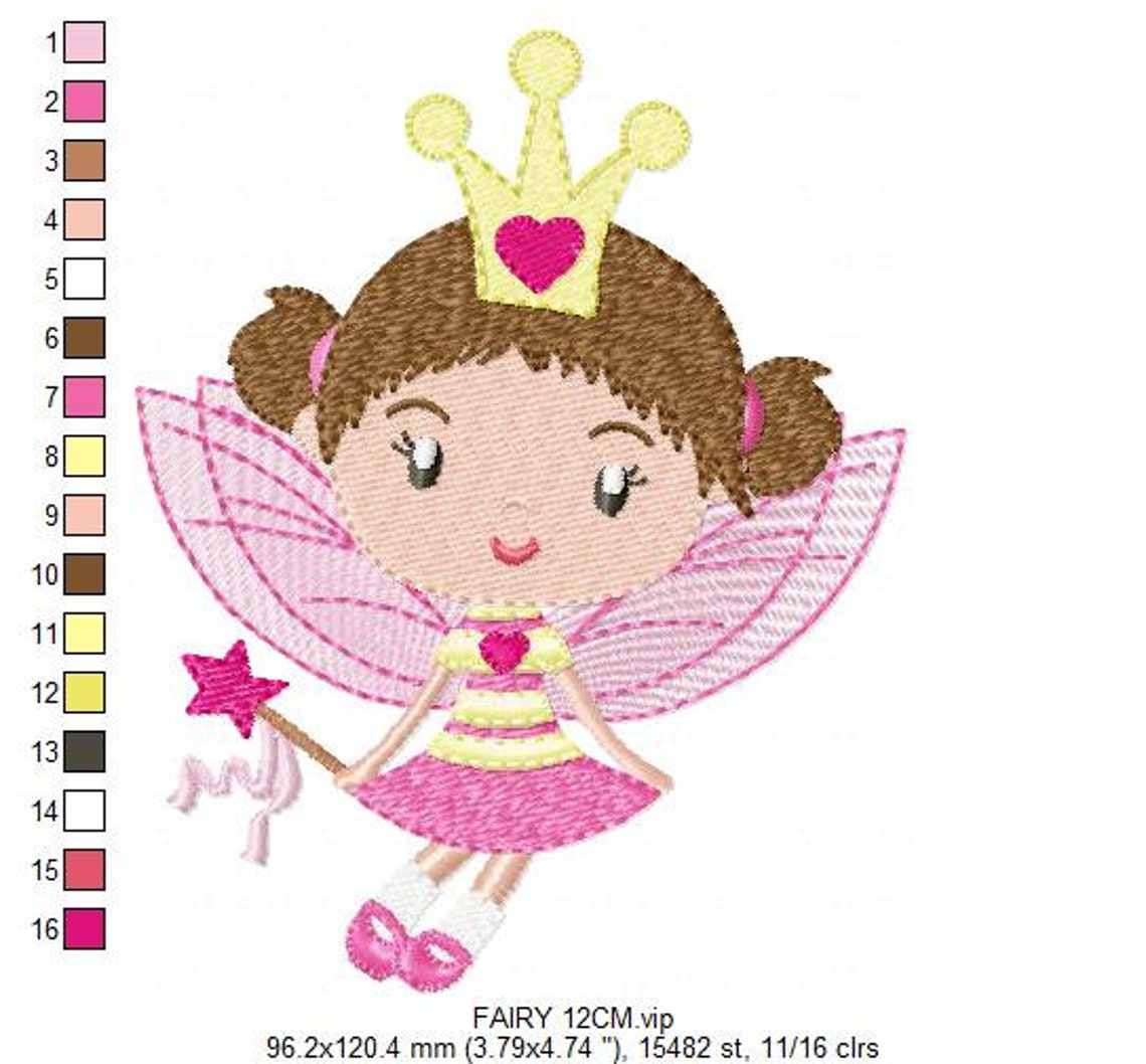 Fairy Embroidery Designs Tooth Fairy Godmother Embroidery | Etsy