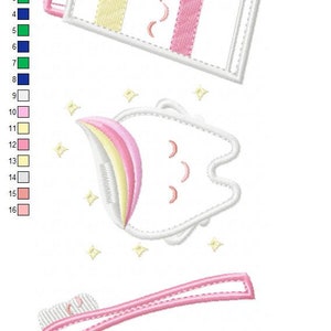 Tooth Embroidery Designs - Toothpaste Machine Embroidery Pattern ...