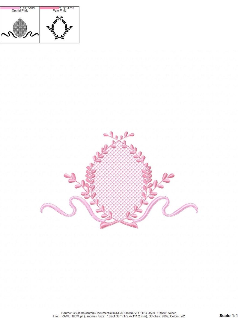 Frame Embroidery Designs Set Floral Design Shape Embroidery - Etsy