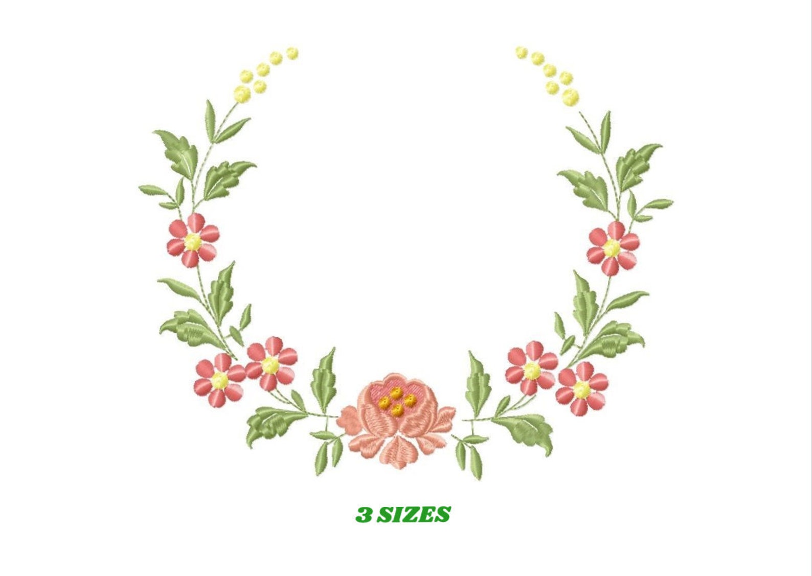 Monogram Frame Embroidery Designs Flower Embroidery Design - Etsy