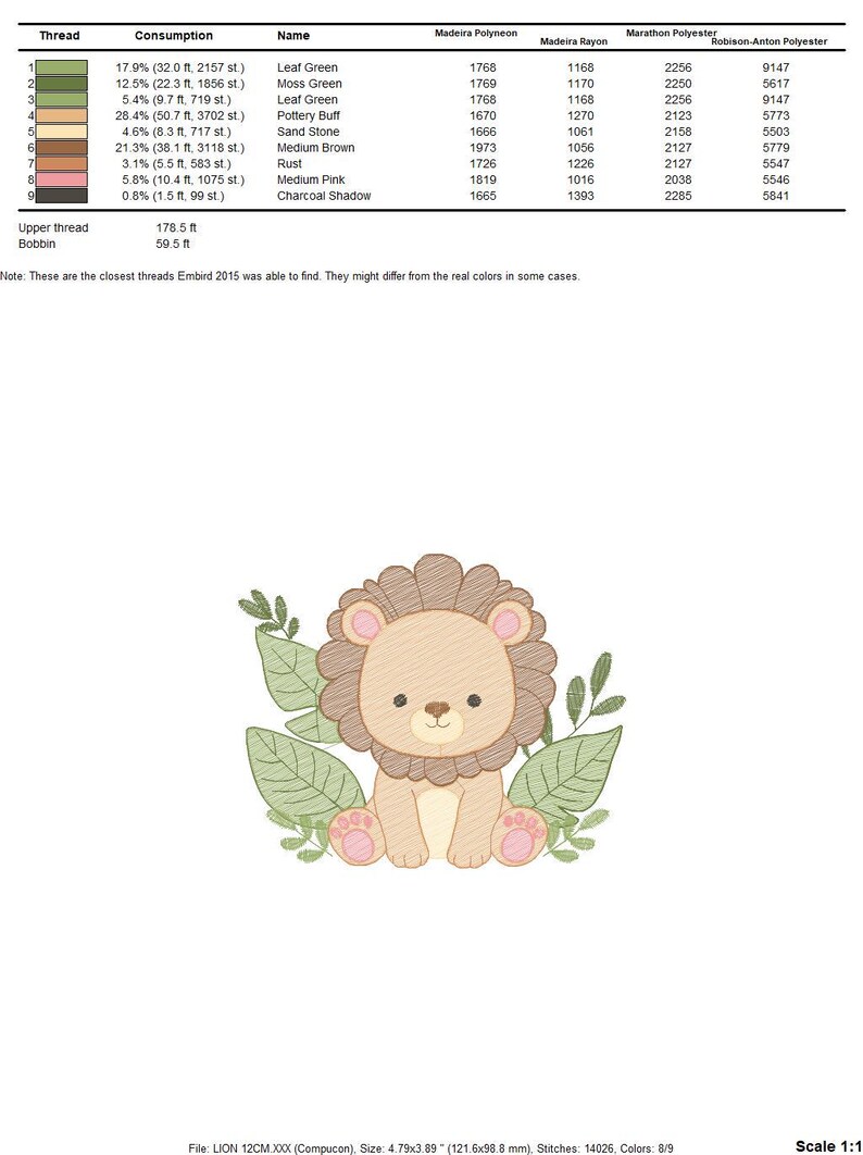 Lion Embroidery Designs - Safari Animal Embroidery Design Machine ...