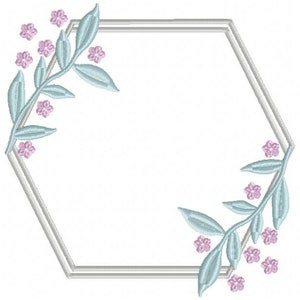 Monogram Frame Embroidery Designs Flower Embroidery Design Machine ...