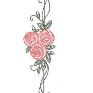 Rose Divider Embroidery Designs - Roses for Kitchen Tea Towel Machine ...