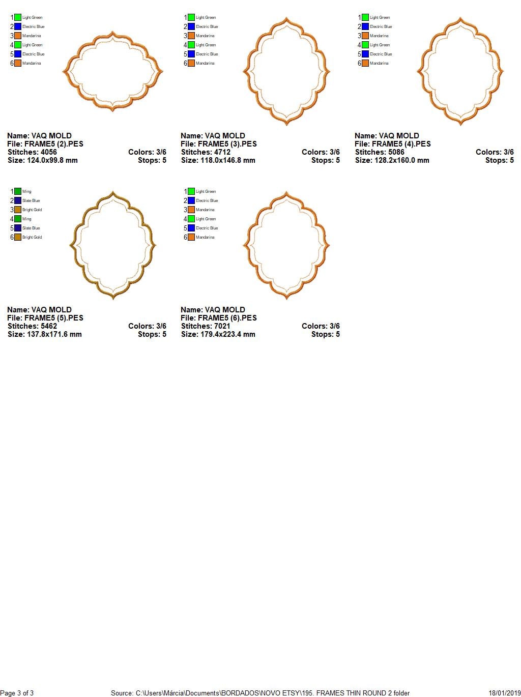 Frame Embroidery Designs Set - Frame Applique Design Machine Embroidery ...