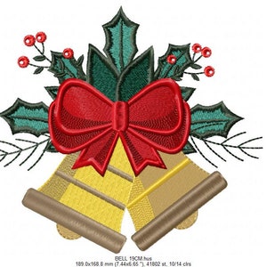Bell Embroidery Designs - Xmas Embroidery Design Machine Embroidery ...