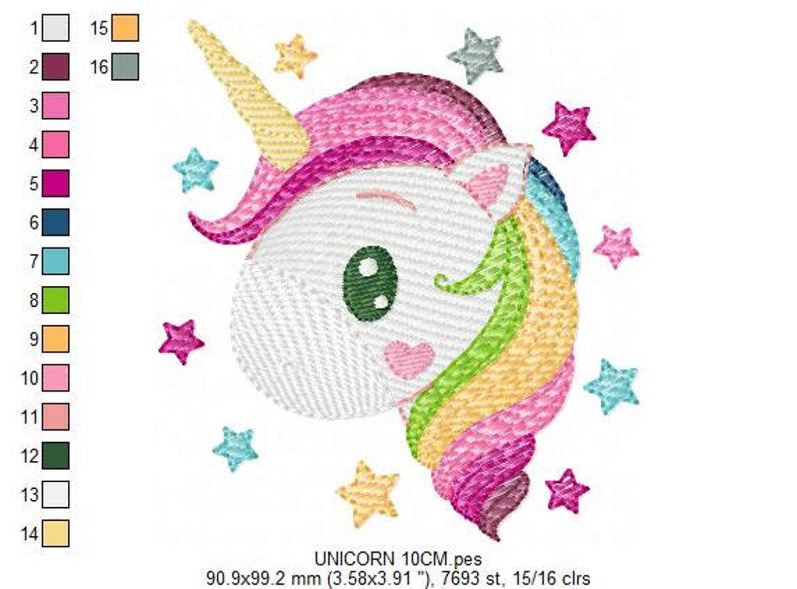 Unicorn Embroidery Designs - Baby Girl Embroidery Design Machine ...