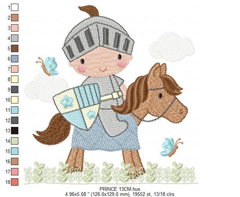 Knight Embroidery Designs Prince Embroidery Design Machine | Etsy