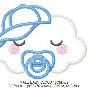 Baby Cloud Embroidery Design - Baby Girl Embroidery Design Machine ...