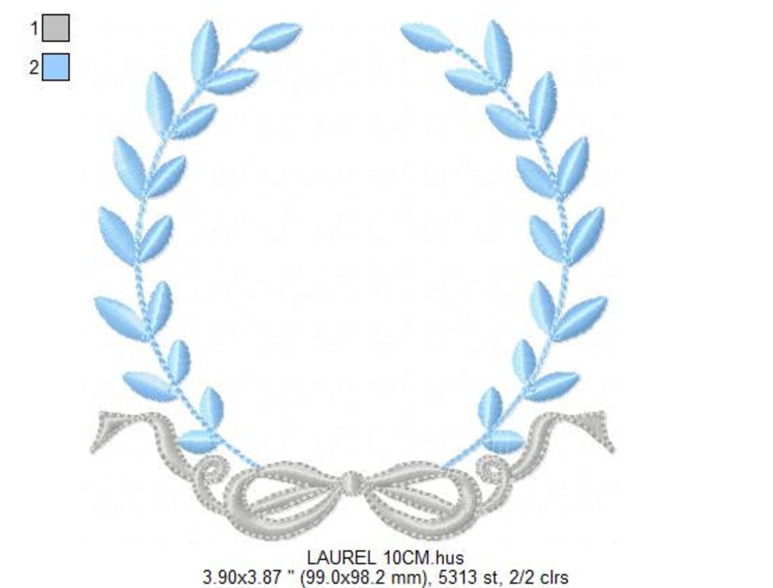 Laurel Embroidery Designs Monogram Frame Embroidery Design - Etsy