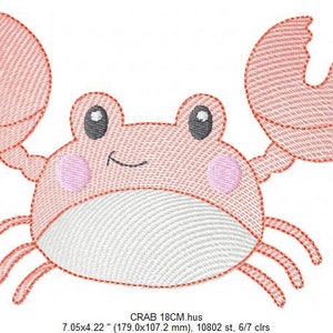 Crab Embroidery Design Beach Embroidery Designs Machine - Etsy