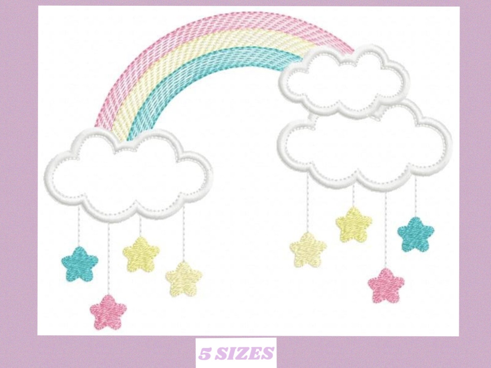 Cloud Embroidery Design Rainbow Embroidery Designs Machine Embroidery ...
