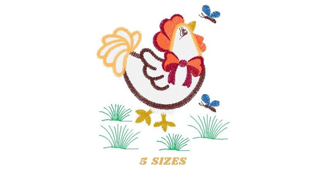 Chicken Embroidery Designs Rooster Embroidery Design Machine Embroidery ...