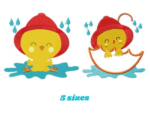 Little Chick Embroidery Designs Chicken Embroidery Design | Etsy