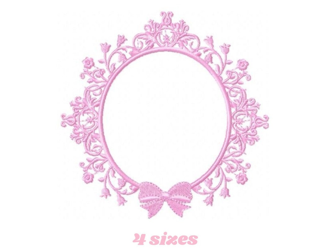 Frame Embroidery Designs - Flower Wreath Embroidery Design Machine ...