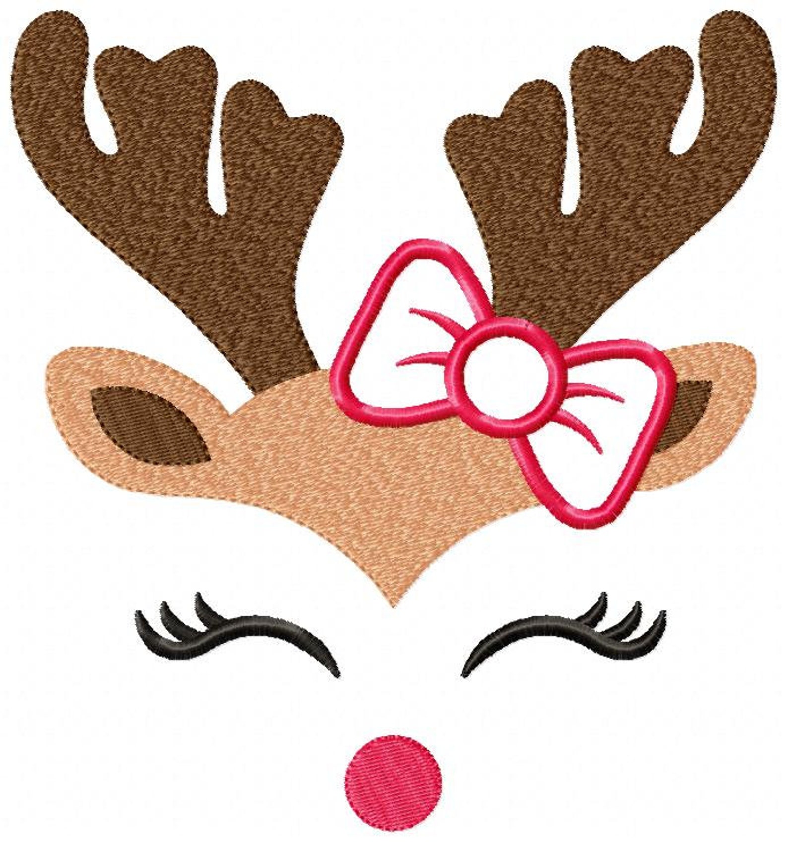 Christmas Rudolf Reindeer Embroidery Design - Xmas Embroidery Designs ...