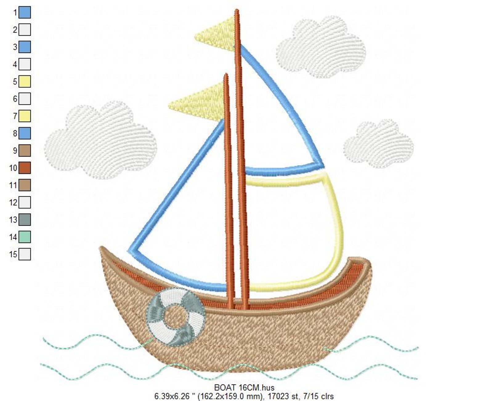 Boat Embroidery Designs Sailboat Embroidery Design Machine - Etsy