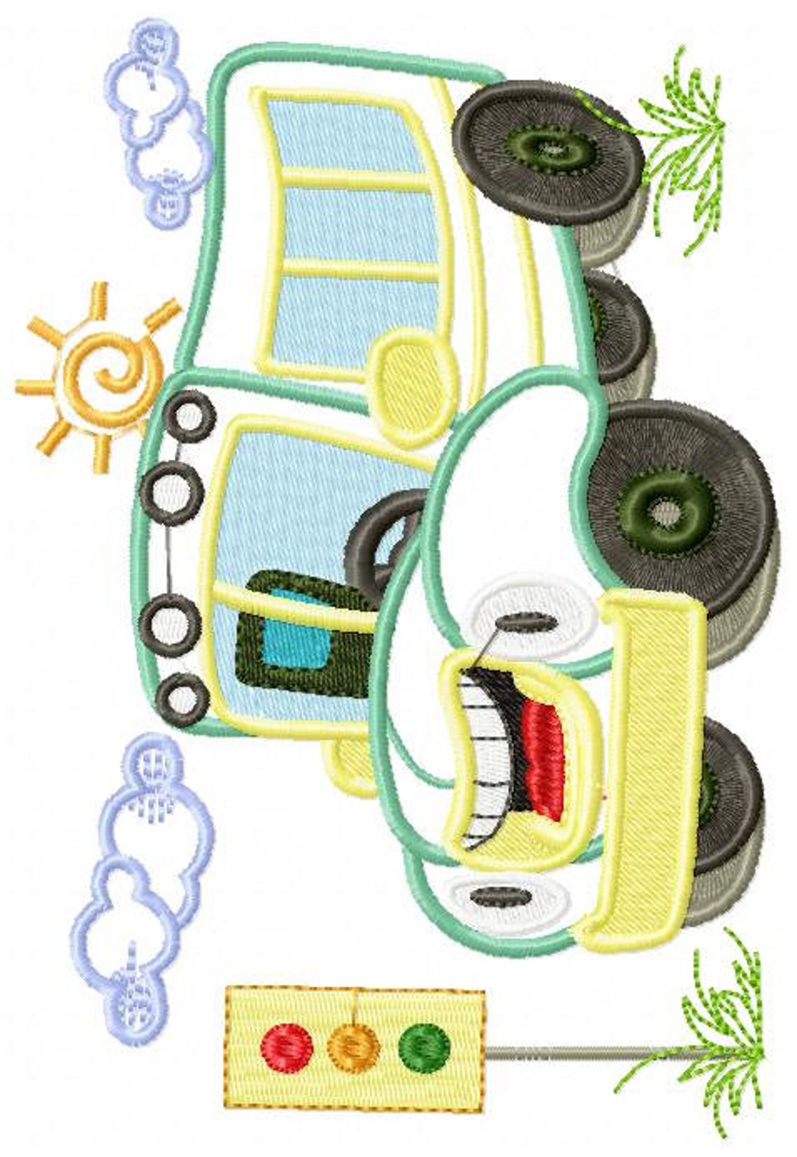School Bus Embroidery Designs Bus Embroidery Design Machine - Etsy
