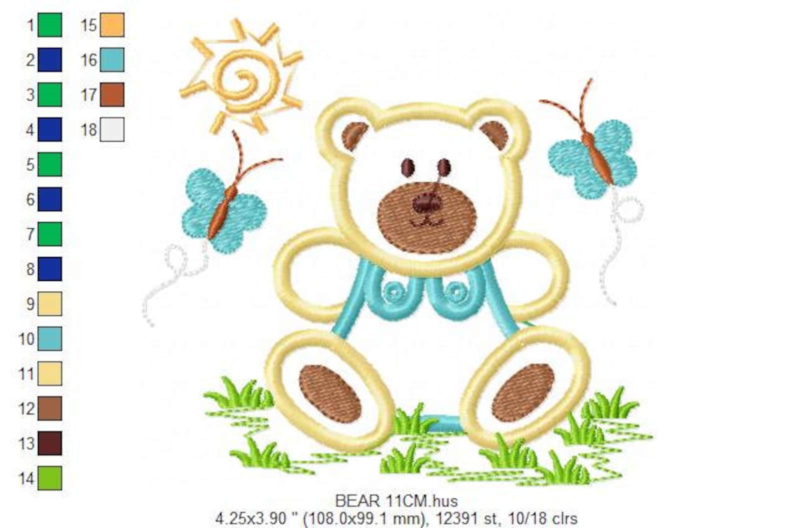 Bear Embroidery Designs Teddy Embroidery Design Machine | Etsy