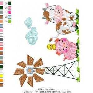 Farm Animals Embroidery Design - Cow Embroidery Designs Machine ...
