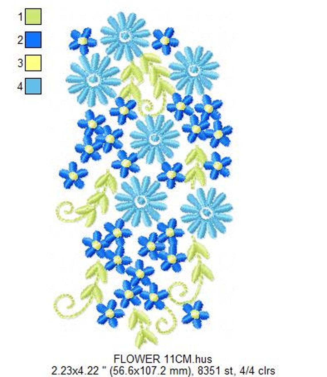 Monogram Frame Embroidery Designs Flower Embroidery Design | Etsy