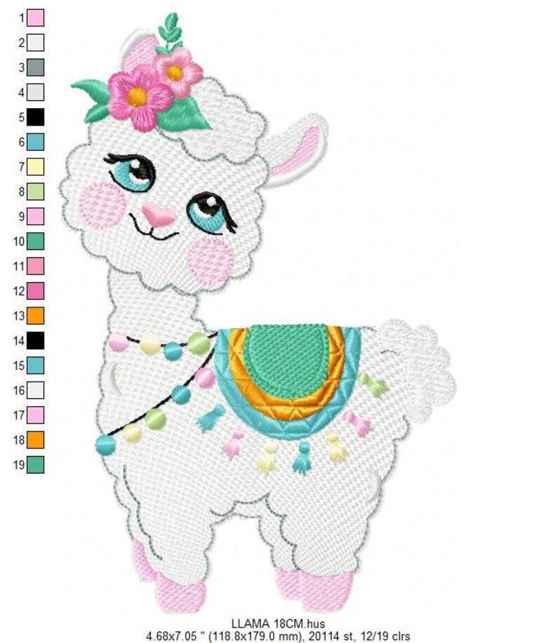 Llama Embroidery Design Animals Embroidery Designs Machine - Etsy