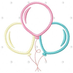 Balloon Embroidery Design - Birthday Embroidery Designs Machine ...