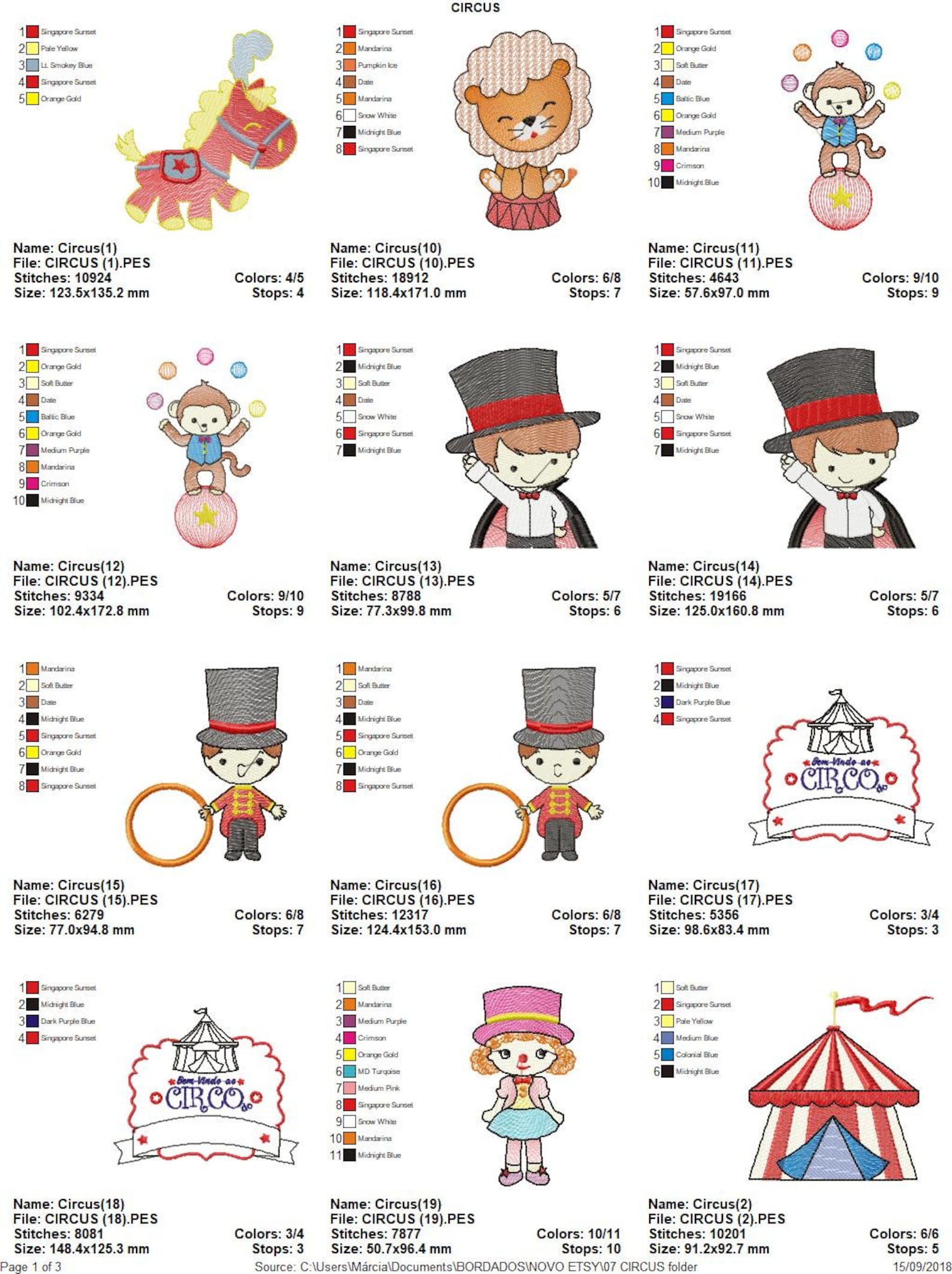 Circus Embroidery Designs Clown Embroidery Design Machine - Etsy Australia