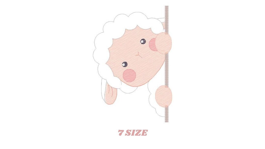 Peek a Boo Sheep Embroidery Design - Lamb Embroidery Designs Machine ...