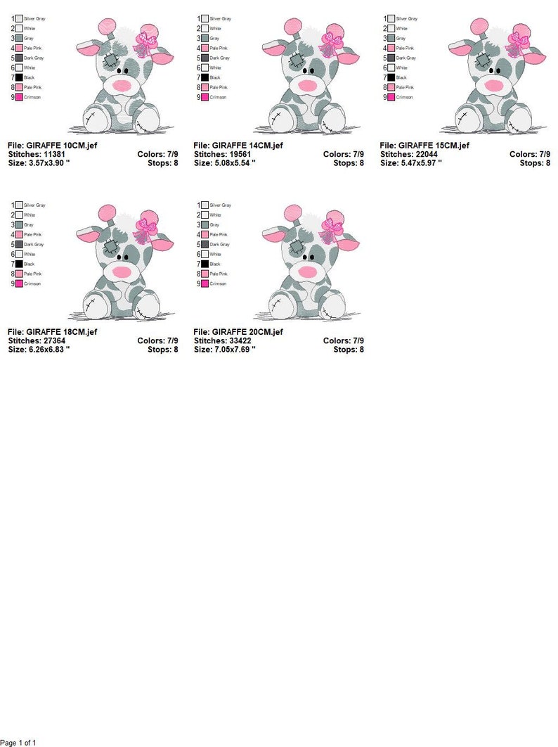 Patched Giraffe Embroidery Design Ragged Animal Embroidery - Etsy