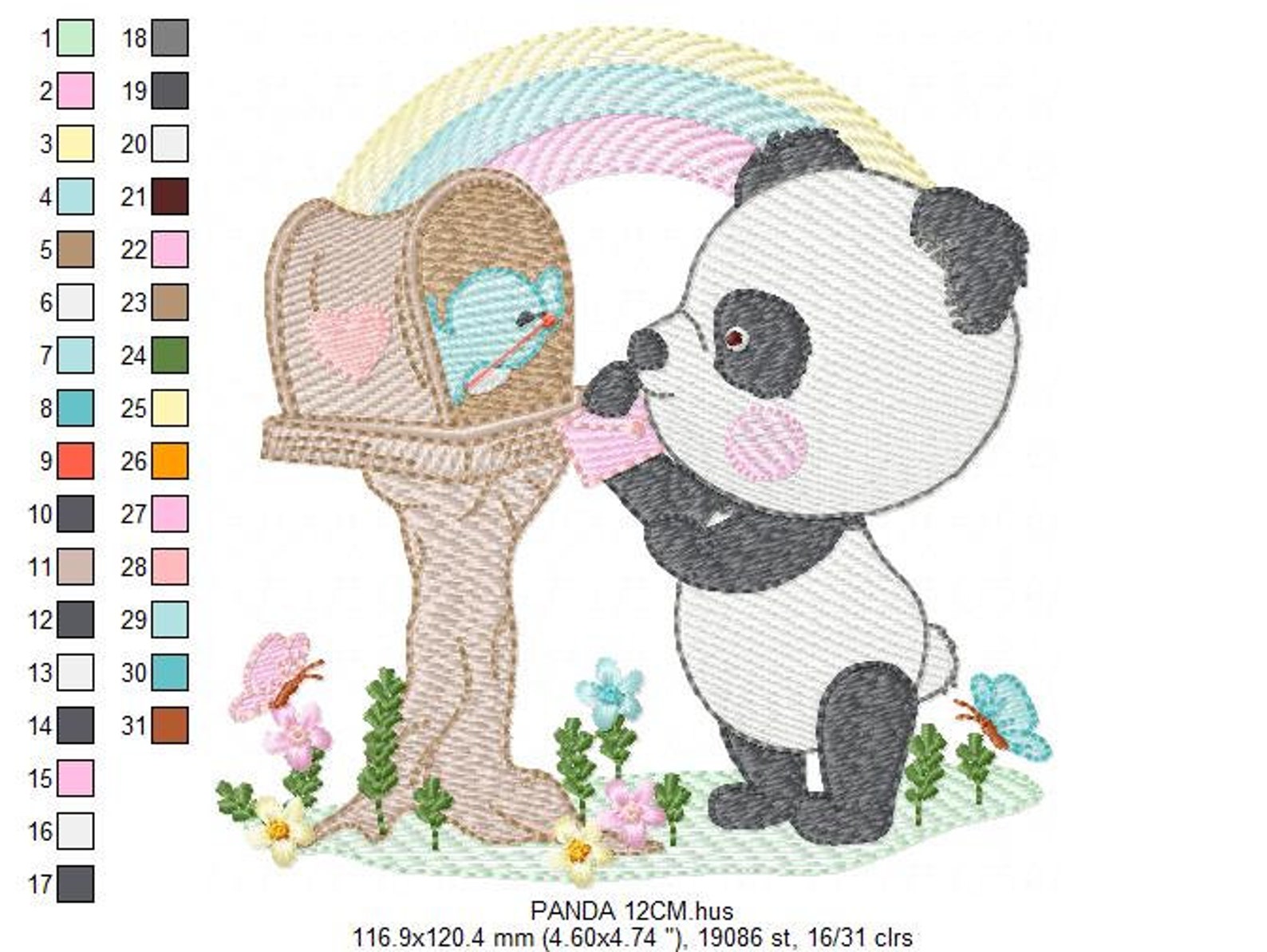 Panda Embroidery Design Animal Embroidery Designs Machine | Etsy