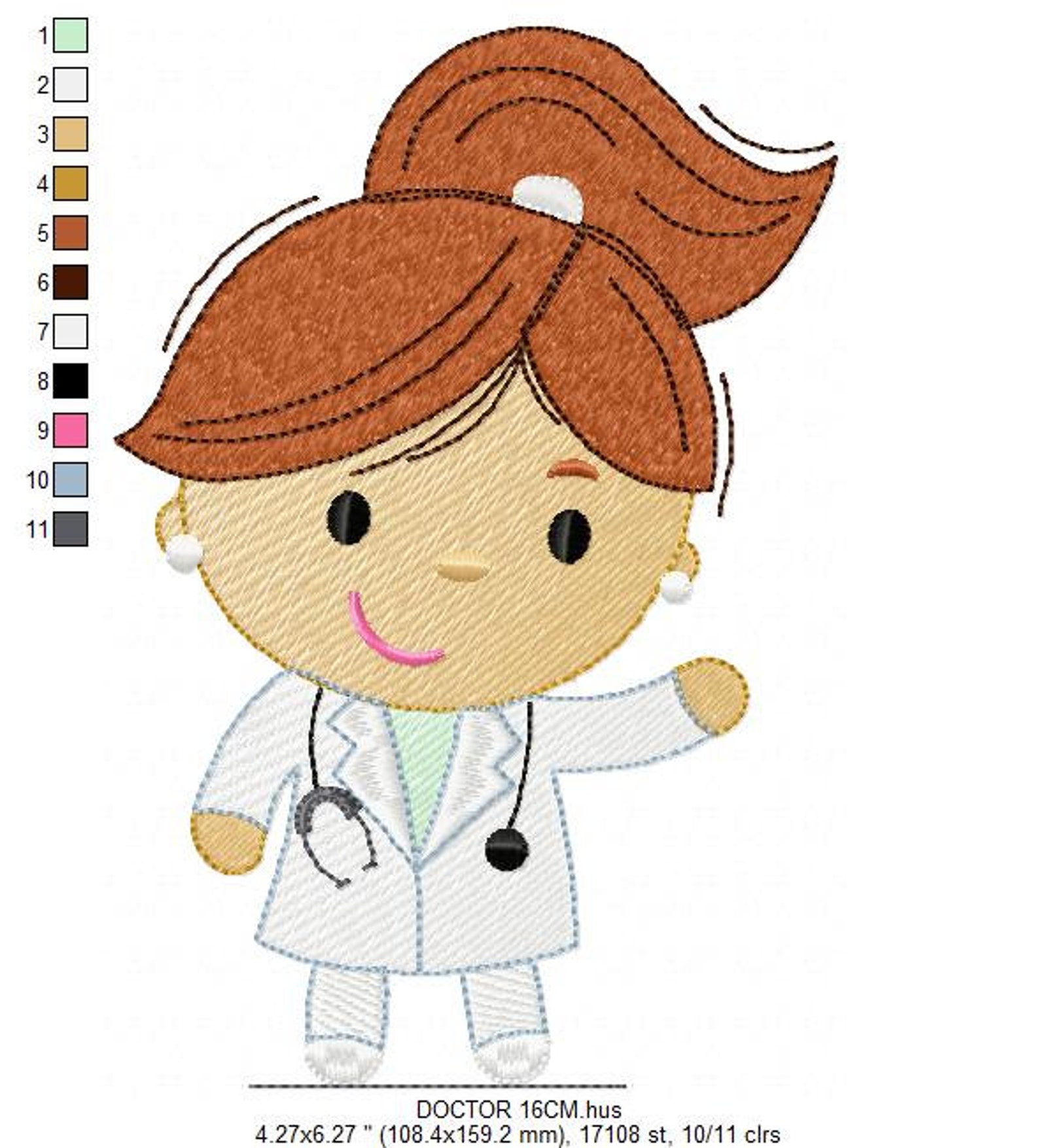 Doctor Embroidery Designs - Nurse Machine Embroidery Pattern - Hospital ...