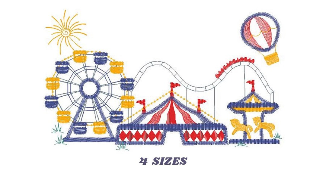 Fun Park Embroidery Design - Fair Embroidery Designs Machine Embroidery ...