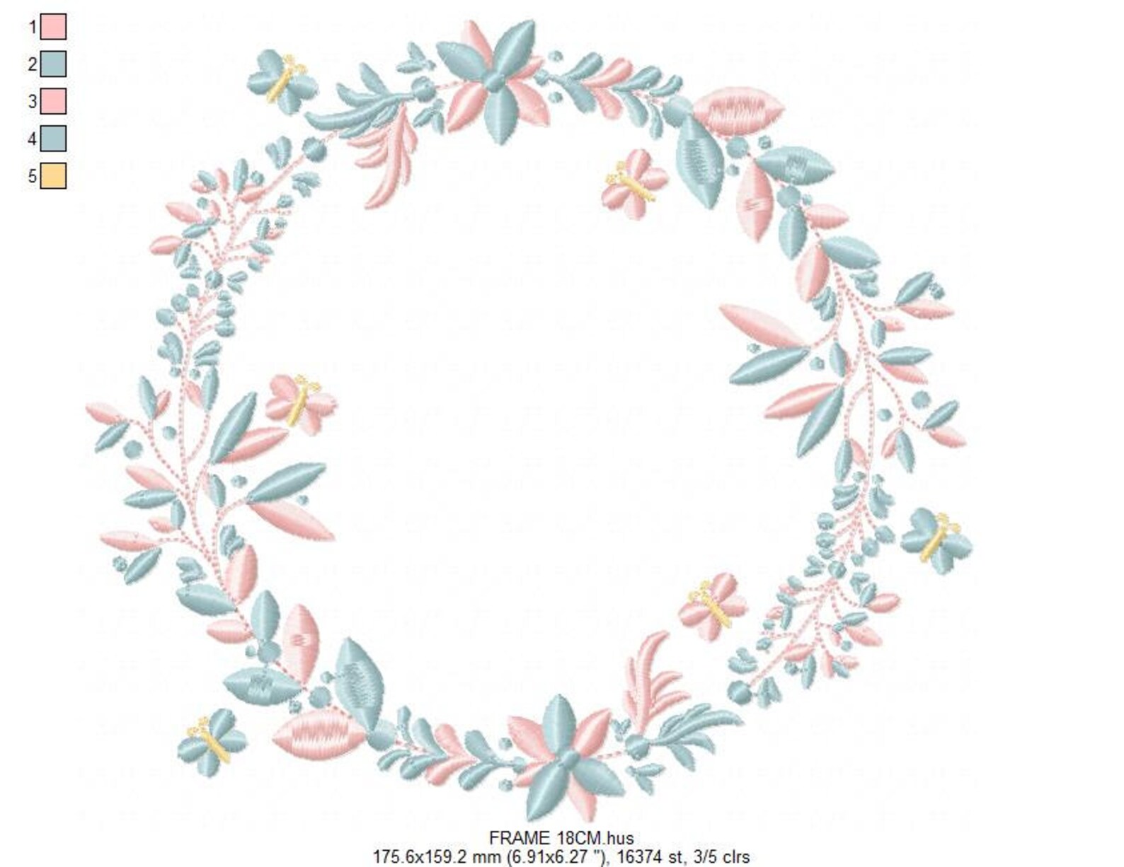 Monogram Frame Embroidery Designs Flower Embroidery Design - Etsy