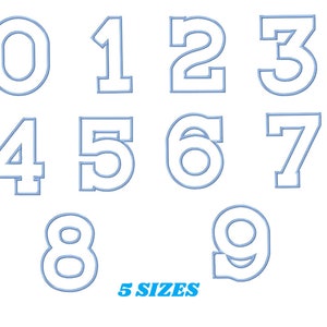 Numbers Embroidery Designs Set - Number Applique Design - Birthday ...