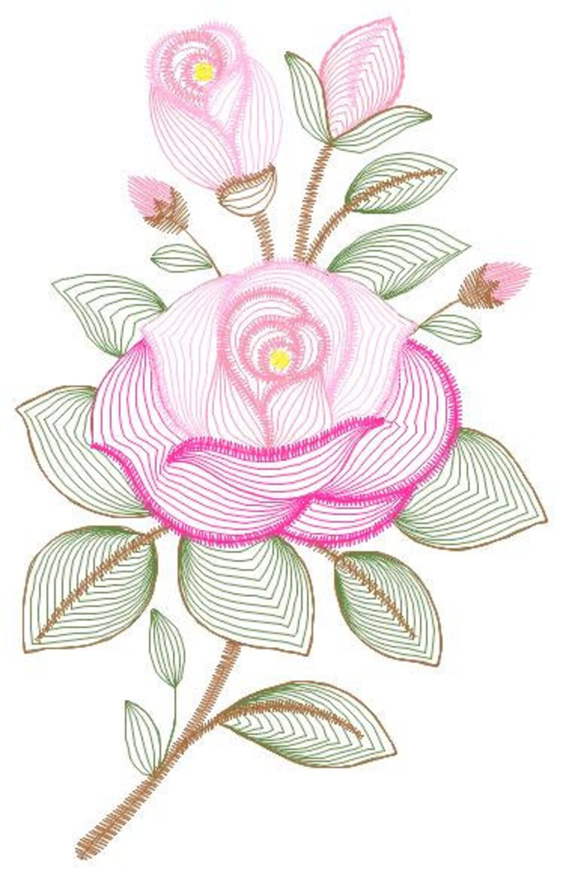 Roses Embroidery Designs - Flower Embroidery Design Machine Embroidery ...