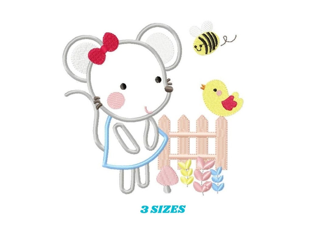 Mouse Embroidery Design Rat Embroidery Designs Machine - Etsy