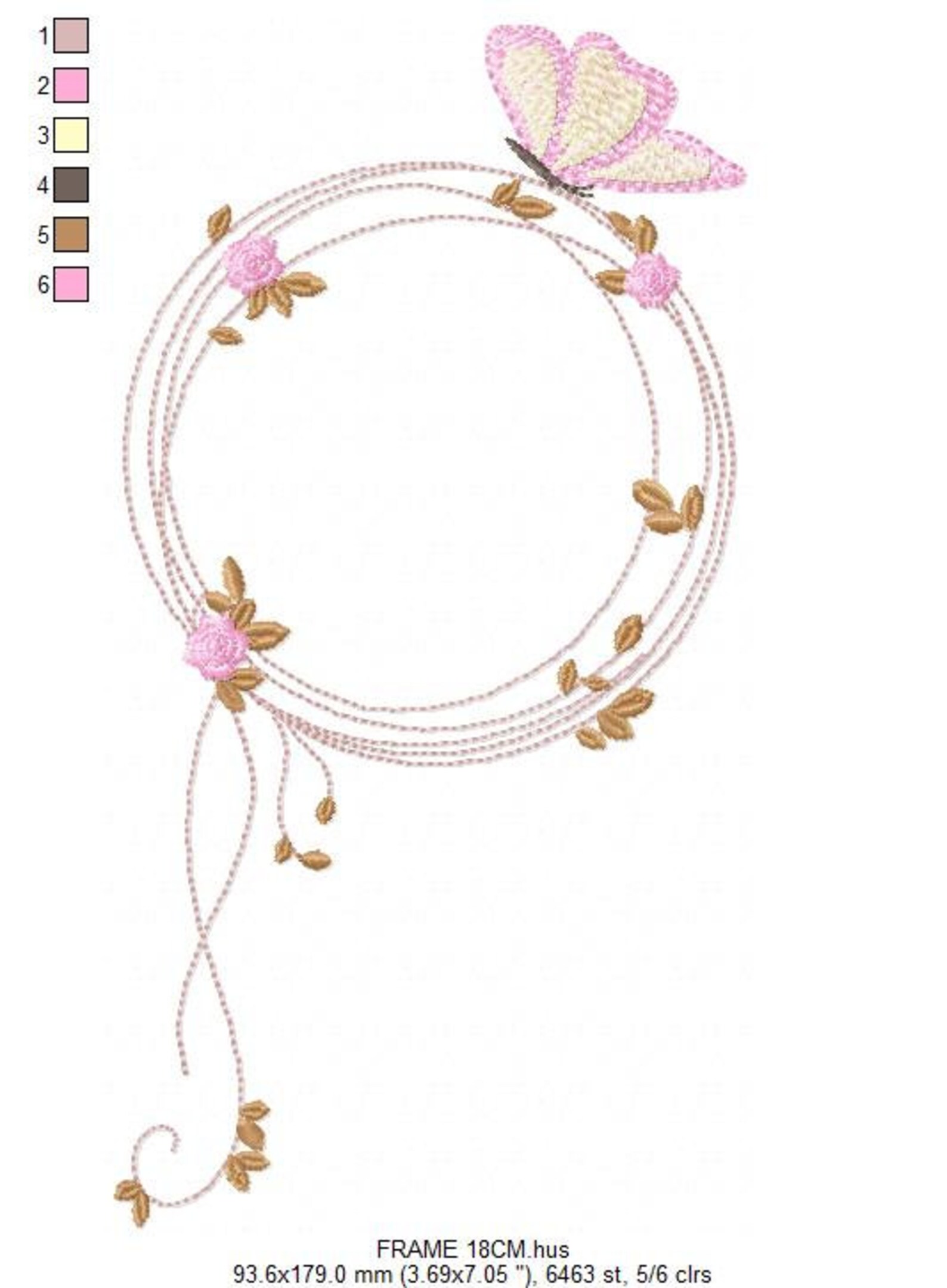 Monogram Frame Embroidery Designs Flower Embroidery Design - Etsy