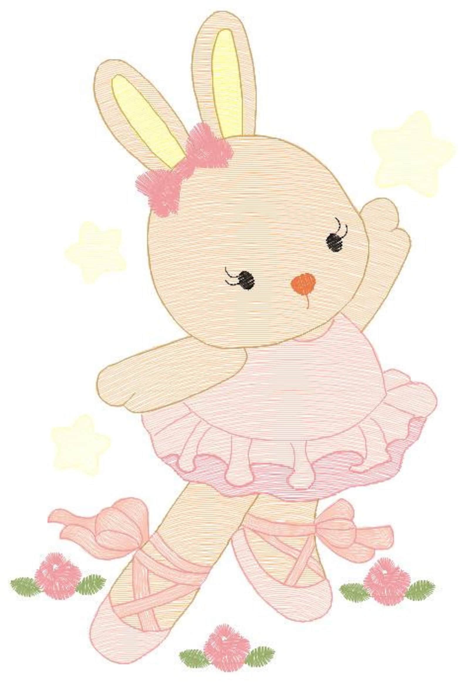 Bunny Embroidery Design Rabbit Embroidery Designs Machine - Etsy