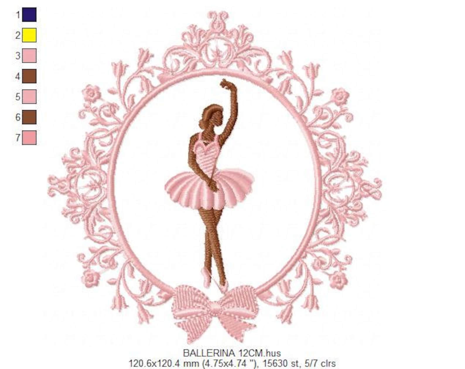 Ballerina Embroidery Designs Ballet Embroidery Design - Etsy