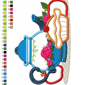 Pie Embroidery Design - Teapot Embroidery Designs Machine Embroidery ...