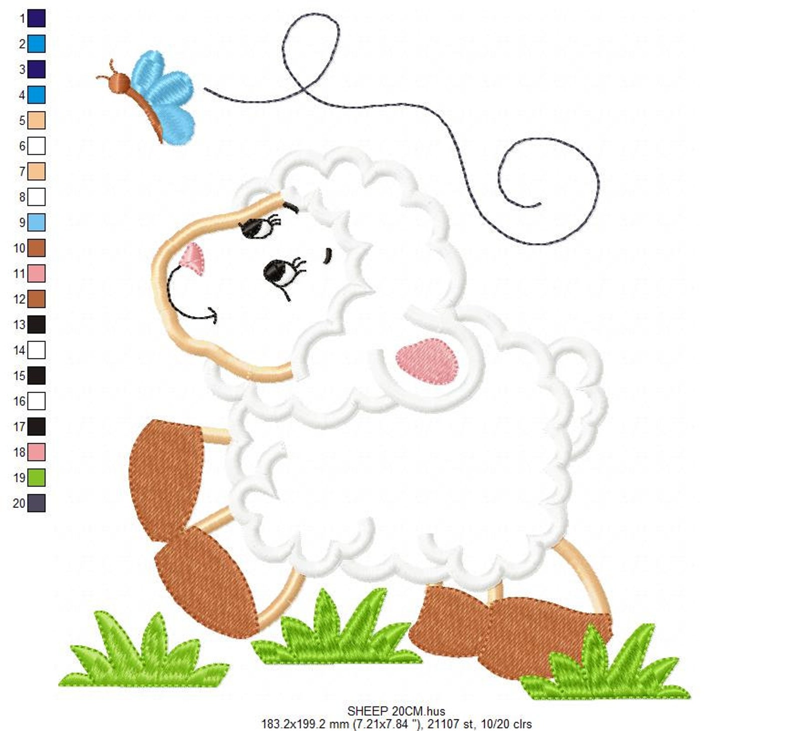 Sheep Embroidery Design Lamb Embroidery Designs Machine - Etsy