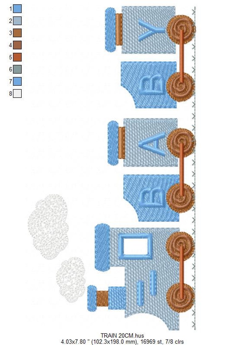 Train Embroidery Designs Vehicle Embroidery Design Machine | Etsy