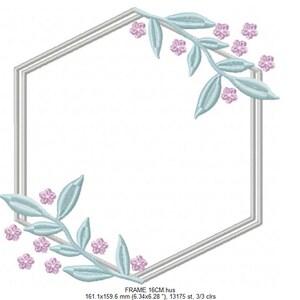 Monogram Frame Embroidery Designs Flower Embroidery Design Machine ...