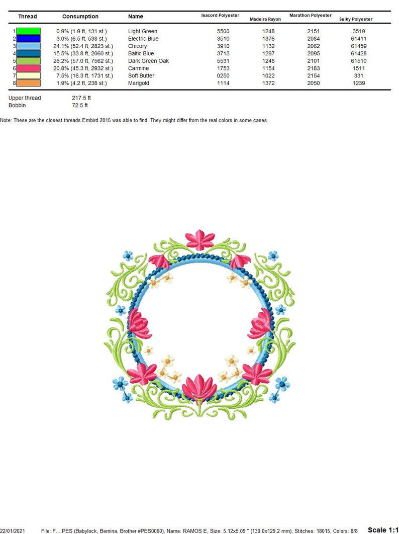 Monogram Frame Embroidery Designs Flower Embroidery Design - Etsy