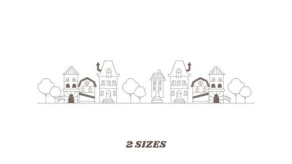 City Skyline Embroidery Designs Cities Embroidery Design | Etsy