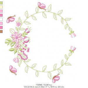 Monogram Frame Embroidery Designs - Flower Embroidery Design Machine ...