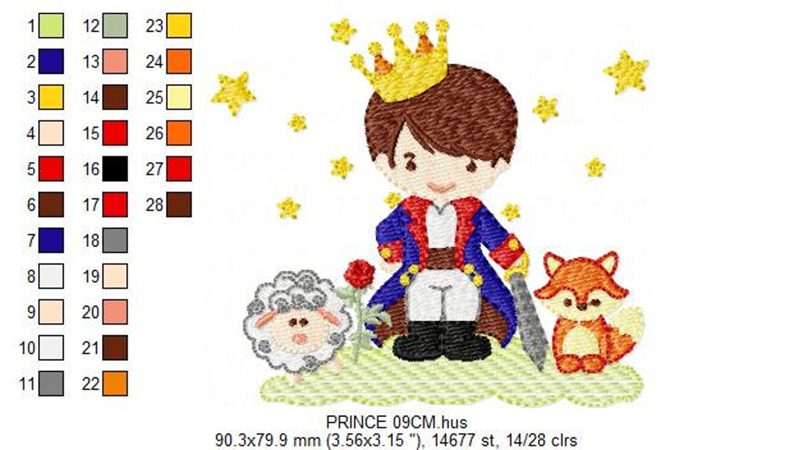 Prince Embroidery Designs King Embroidery Design Machine | Etsy