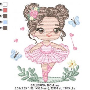 Ballerina Embroidery Designs - Ballet Dancer Embroidery Design Machine ...