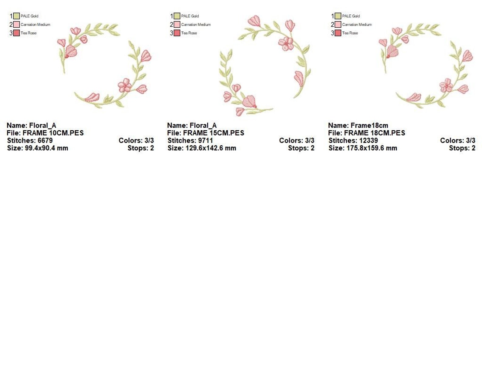 Monogram Frame Embroidery Designs Flower Embroidery Design - Etsy